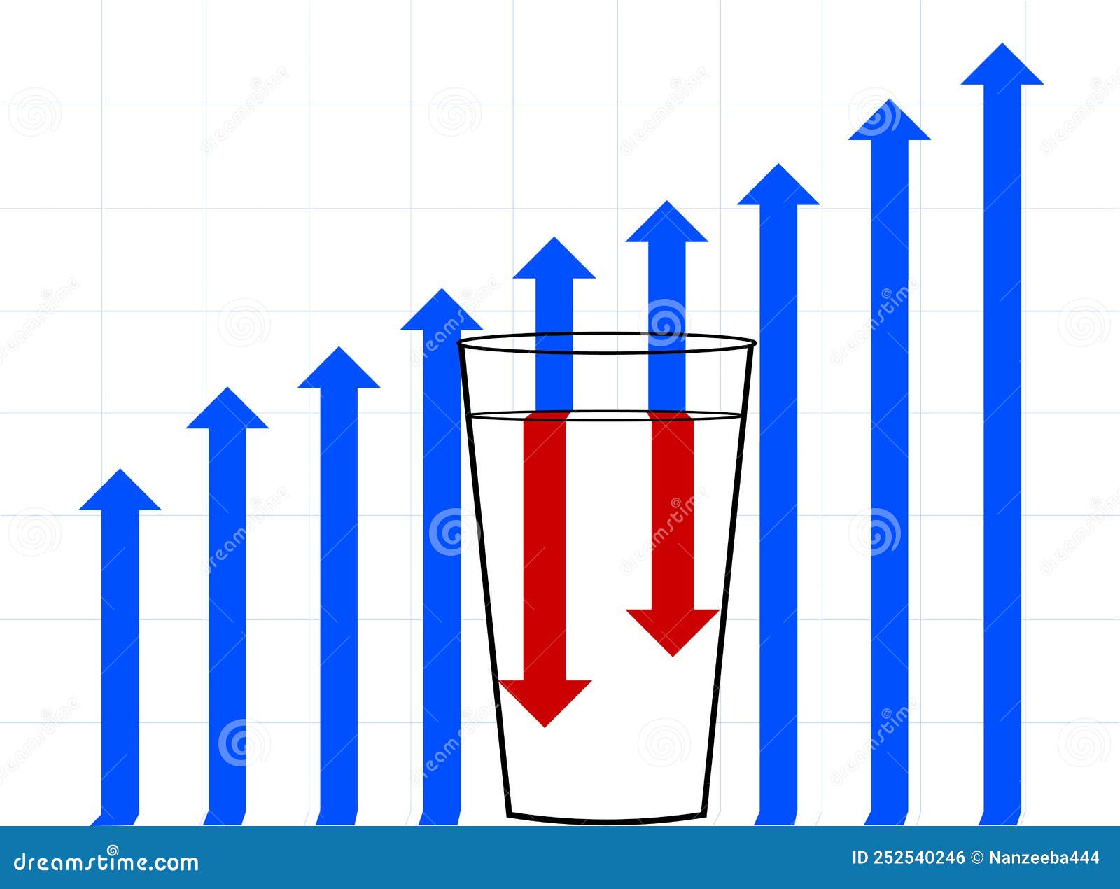 Inflation Illustration Decrease of Money Value Stock Vector ...