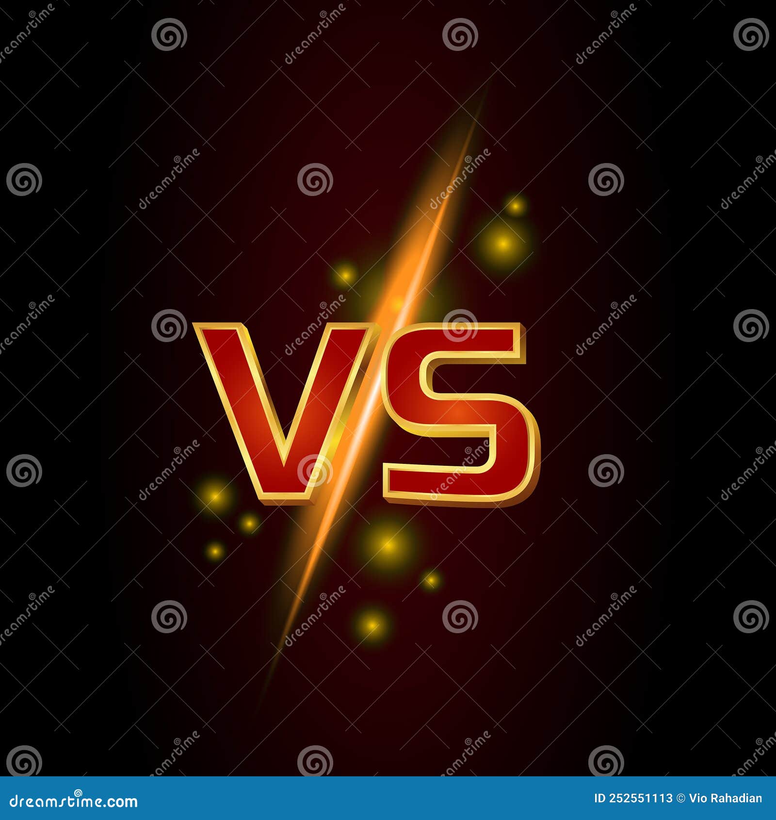 Versus Game Cover Banner Sport Vs Team. Versus Screen Design Battle ...