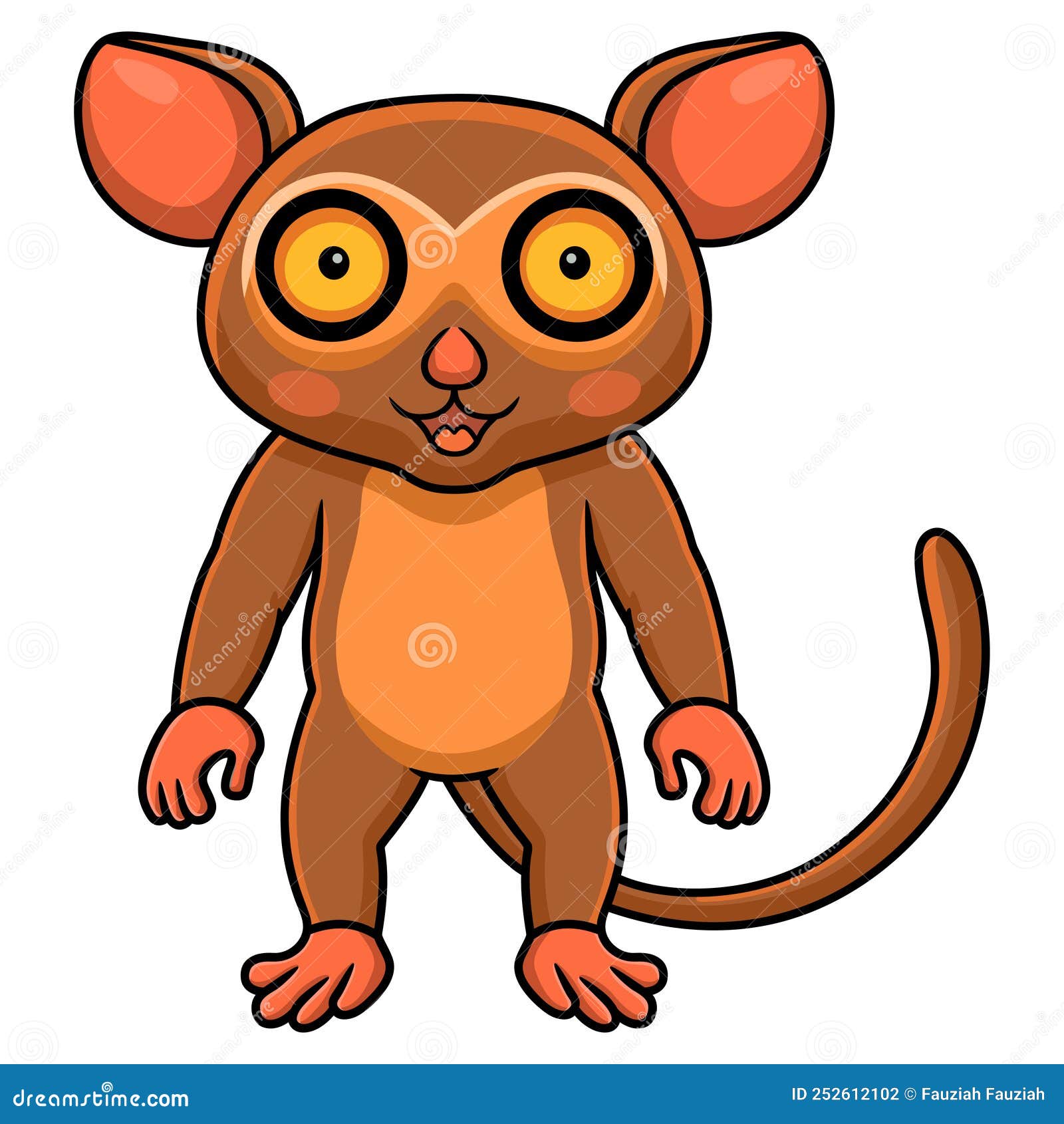 Brown Tarsius, Illustration, Vector | CartoonDealer.com #207047350