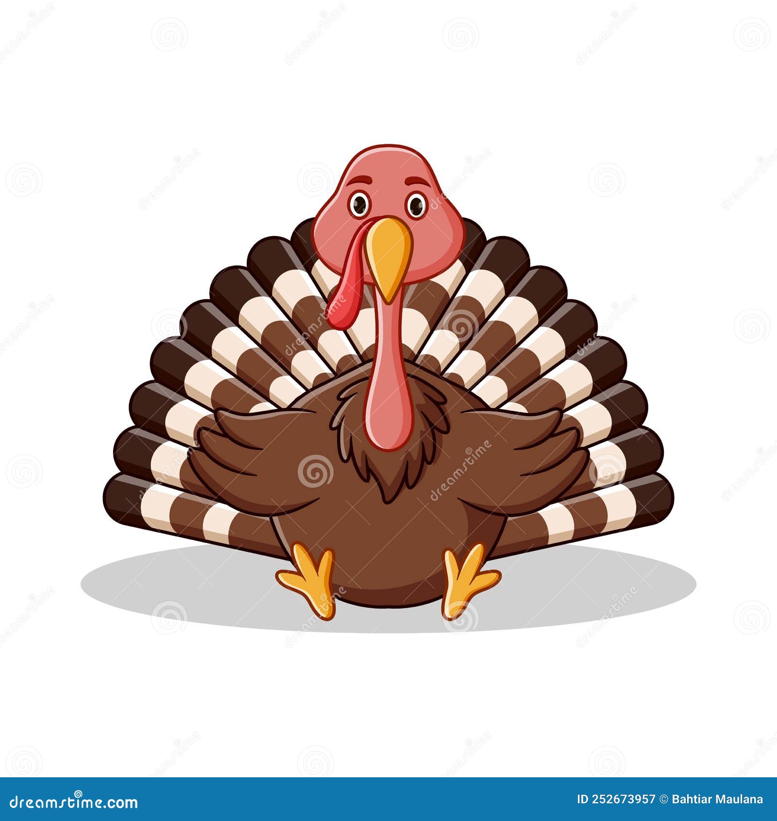 Cute Turkey Cartoon Sitting Stock Vector - Illustration of chicken ...