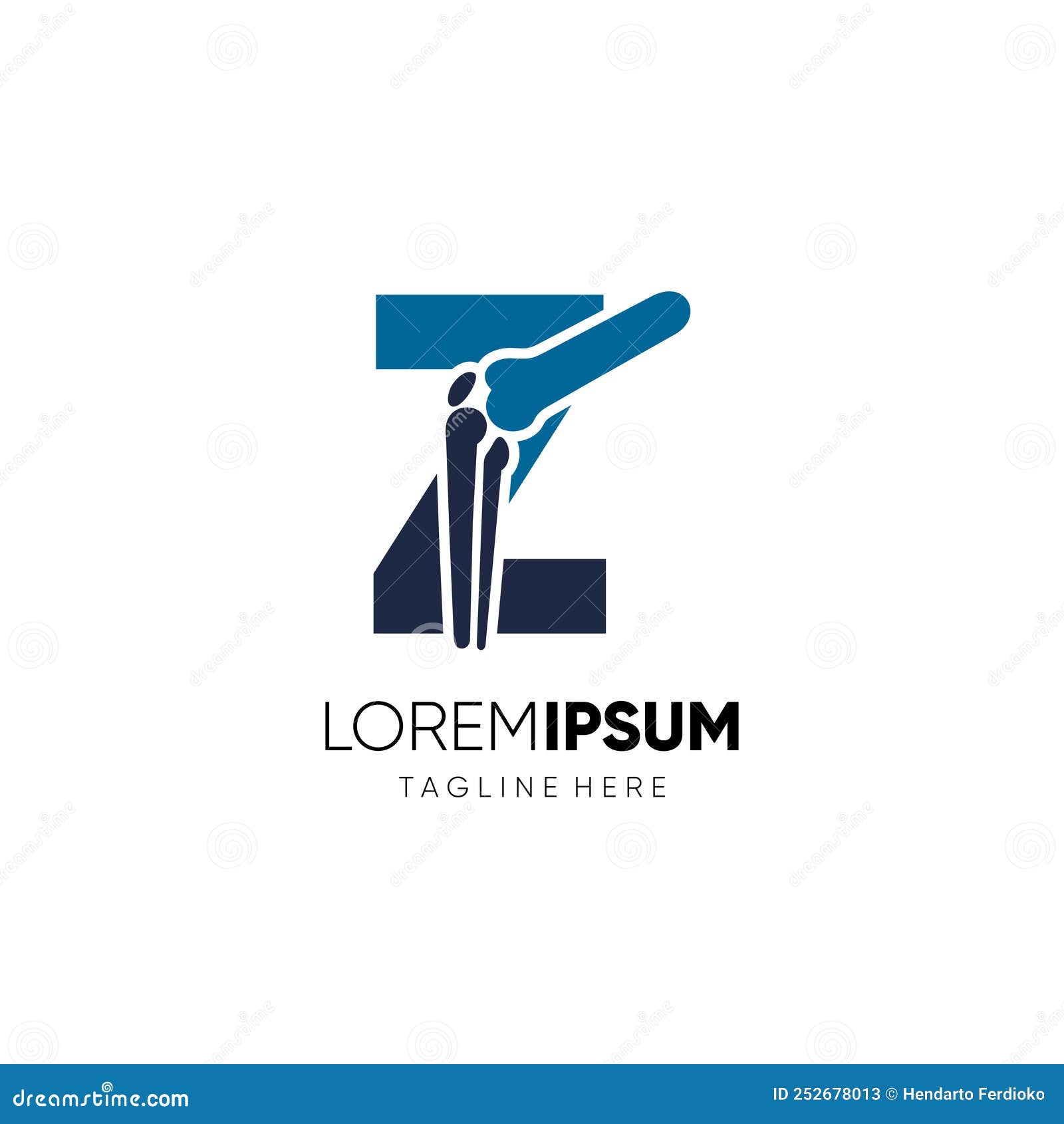 Letter Z Knee Joint Bone Logo Design Vector Icon Graphic Stock Vector ...