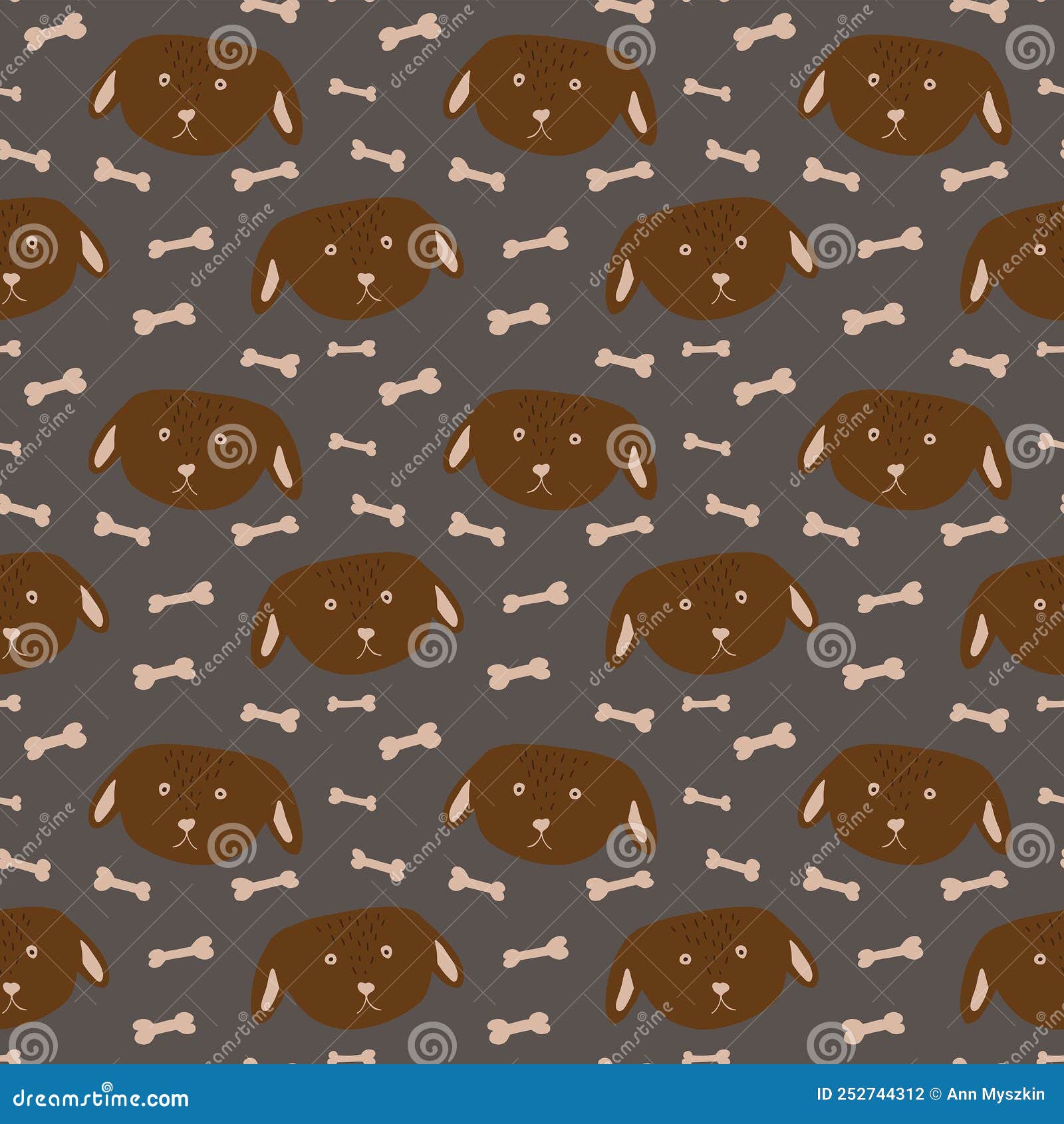 Background stock vector. Illustration of pattern, dogs - 252744312