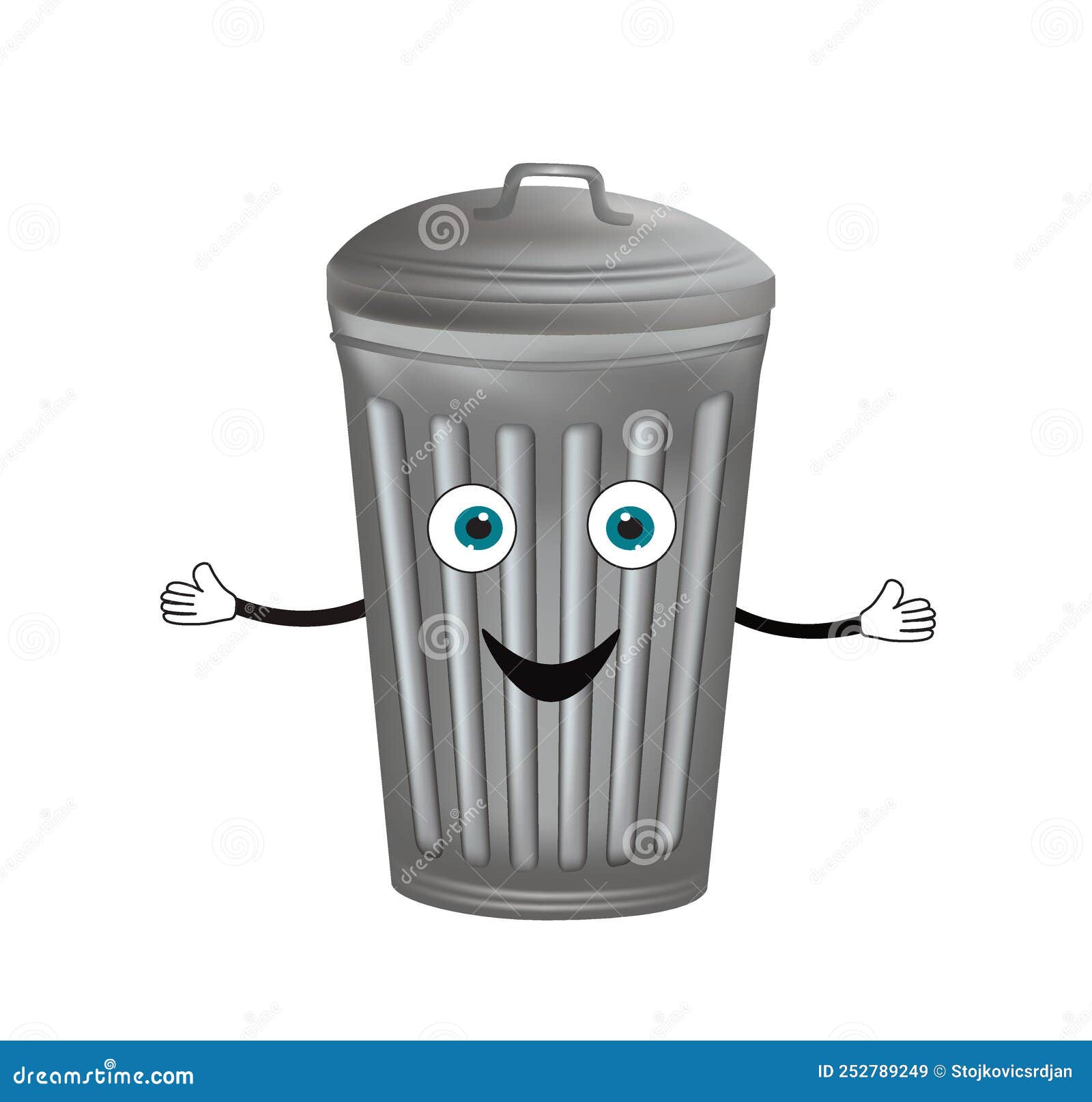 Home recycle bin character stock vector. Illustration of bins - 252789249