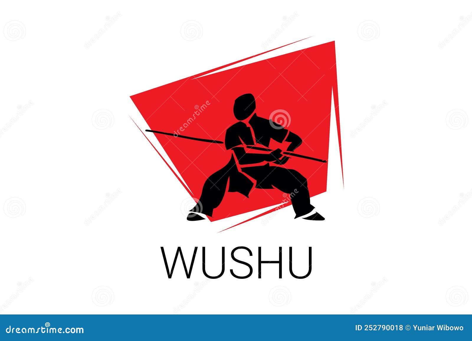 Wushu Sport Vector Line Icon. Sportman, Fighting Stance Stock Vector ...