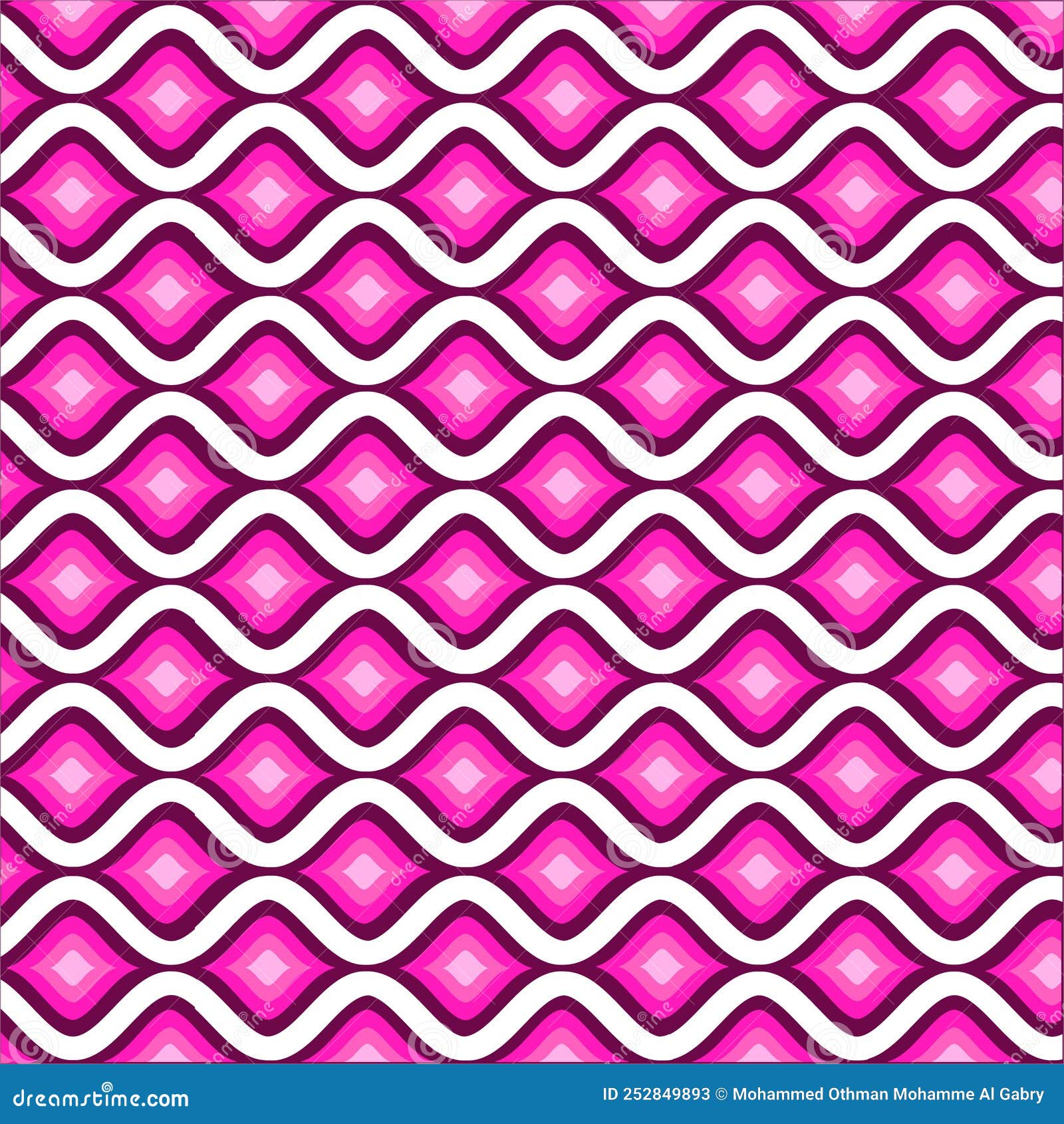 Hot Pink Drop Shapes between Curved White Lines Stock Vector ...