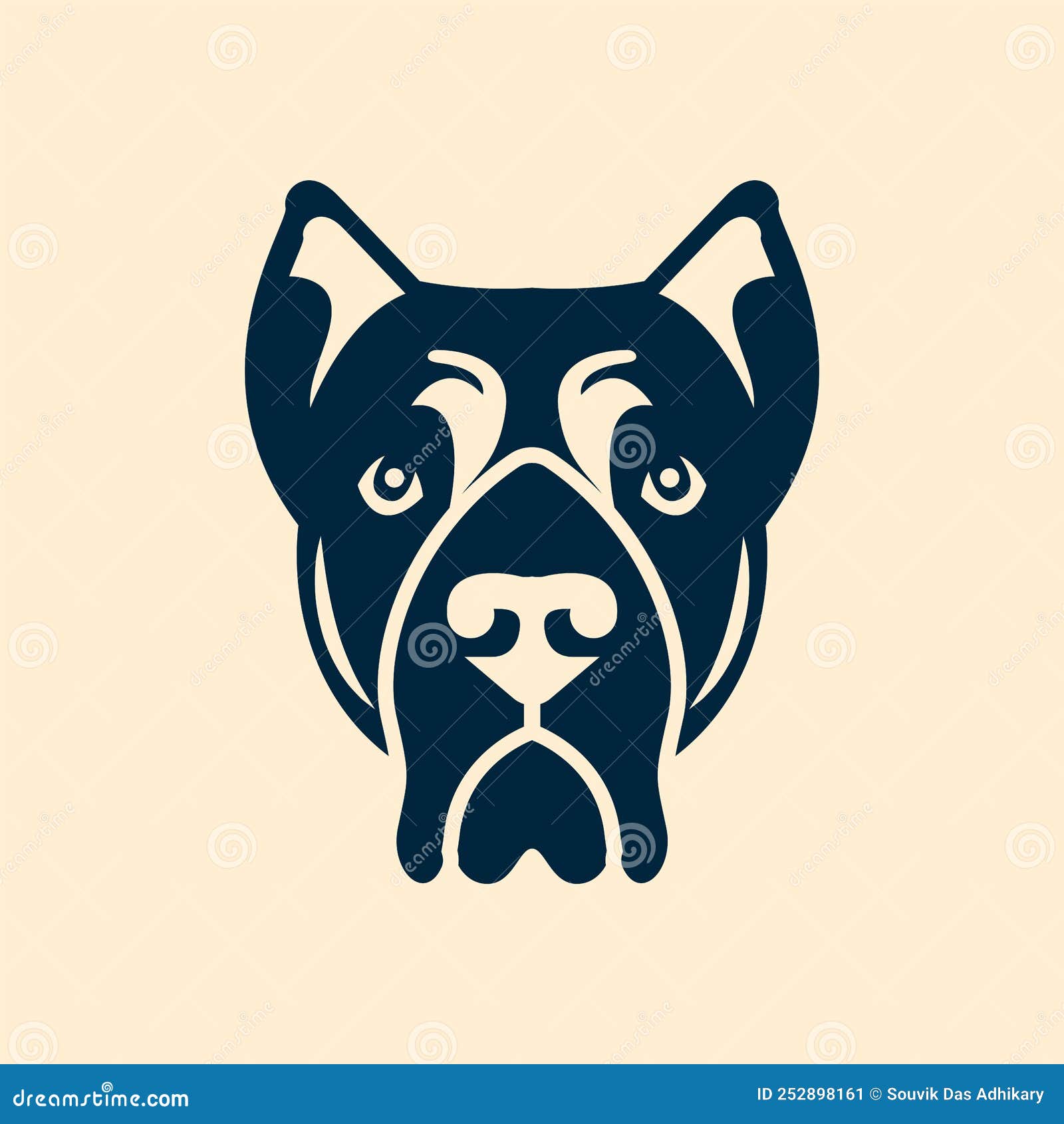 Abstract Dog Face Vector Illustration Stock Vector - Illustration of ...