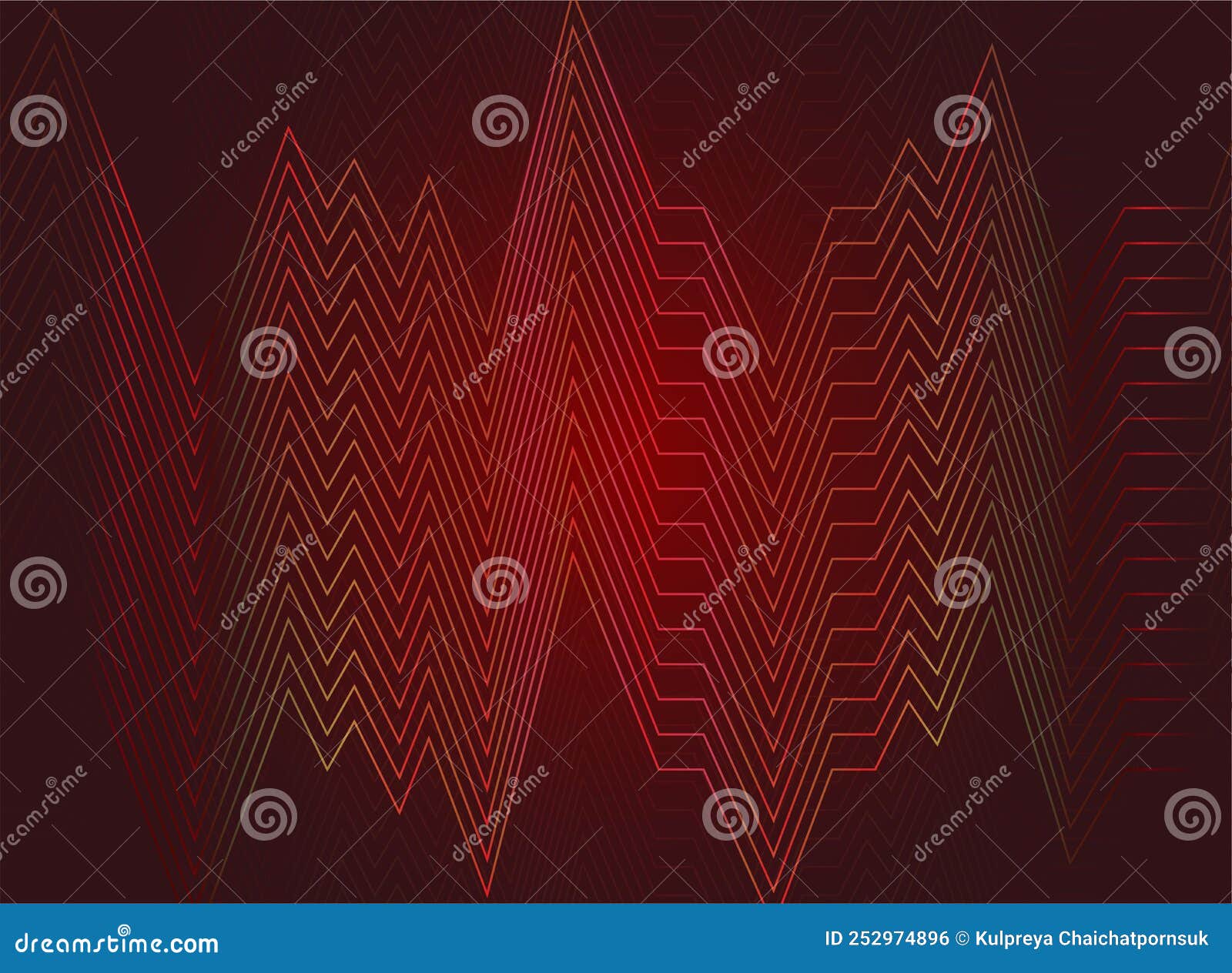 The Lines of the ECG Graph are Arranged in a Continuous Wave Pattern ...