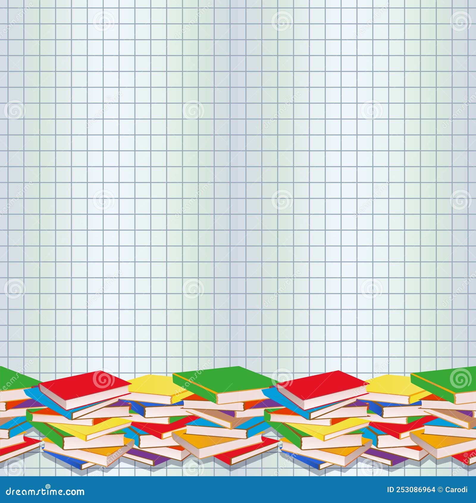 Back To School Banner, Notebook Seamless Pattern Books Stock Vector ...