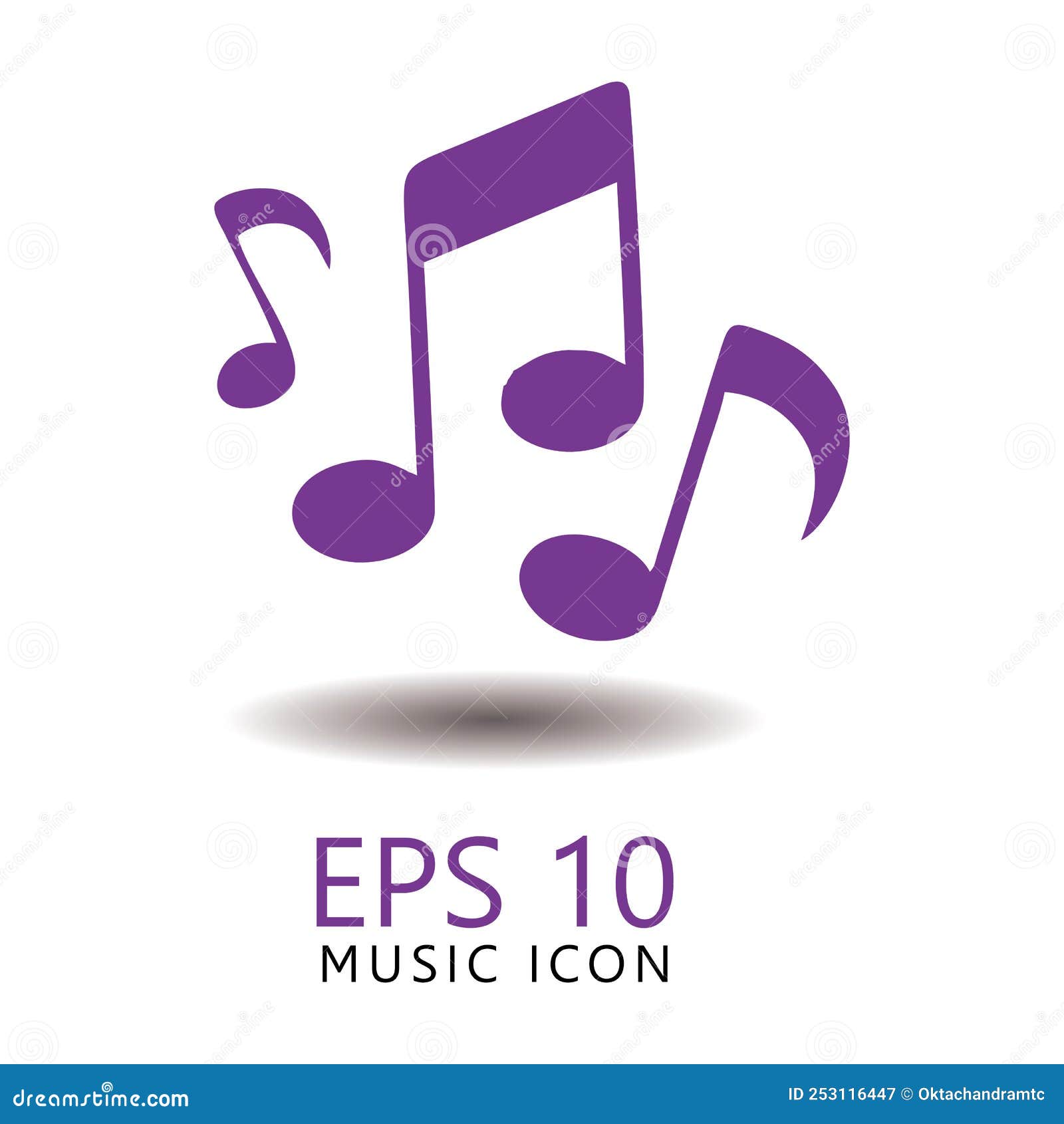 Music Icon in Purple Color. Flat Vector Symbol Isolated on a White ...