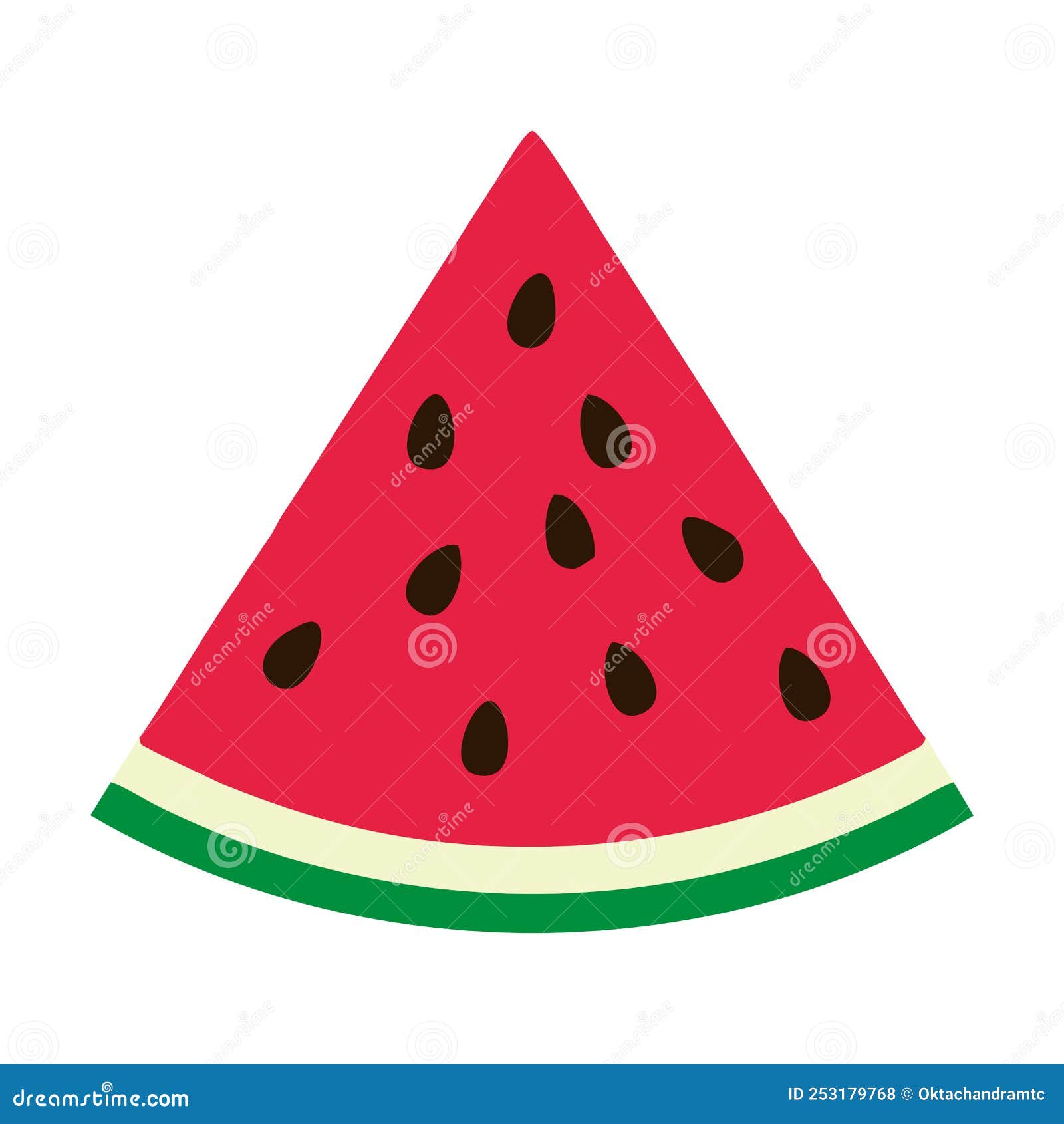 Watermelon. A Simple Sketch Drawn By Hand. Summer Color Vector ...