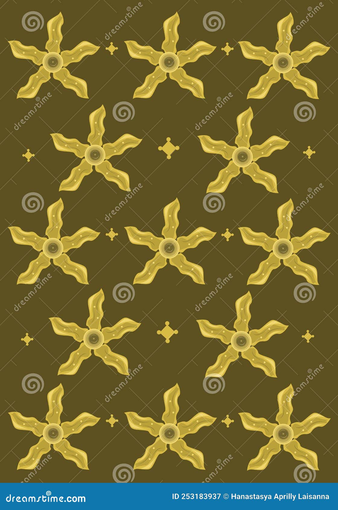 Yellow Unique Bizarre Flower Wallpaper Stock Vector - Illustration of ...