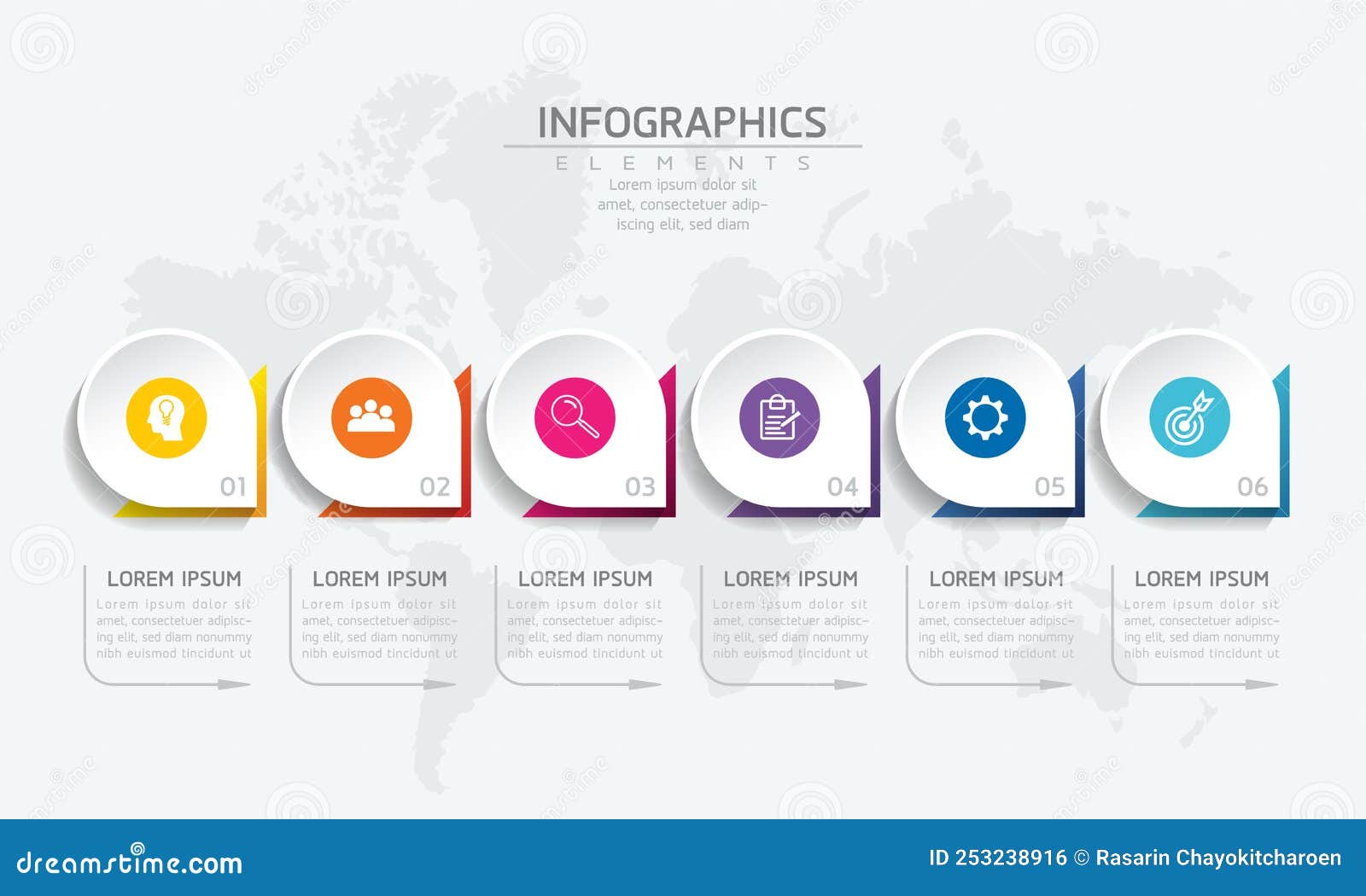 Connecting Steps Business Infographic Template Stock Vector ...