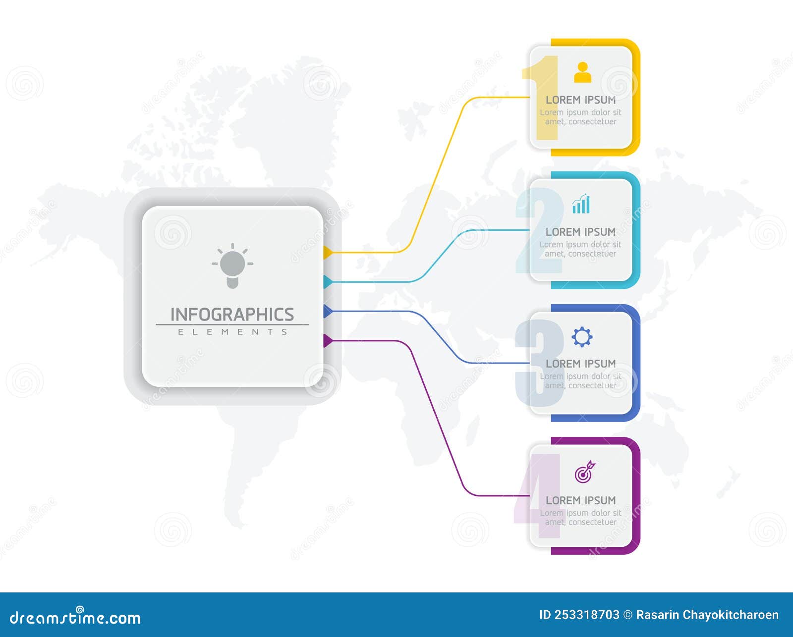 Connecting Steps Business Infographic Template Stock Vector ...
