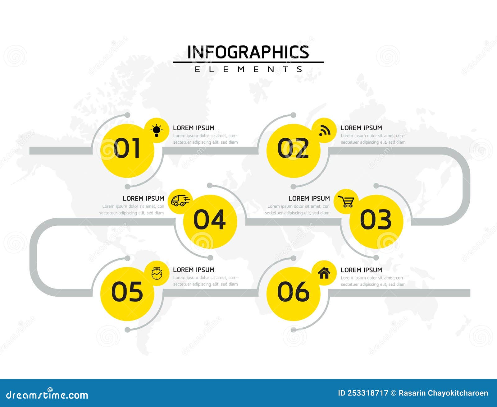 Connecting Steps Business Infographic Template Stock Vector ...
