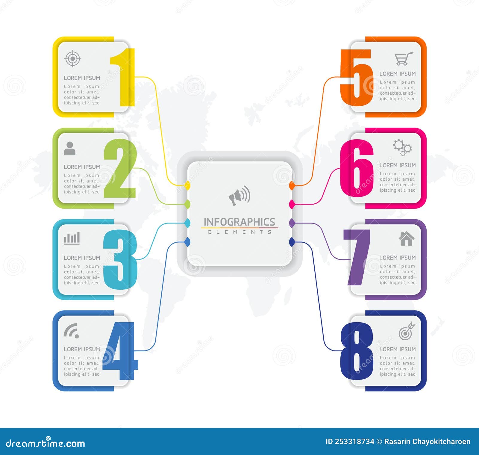 Connecting Steps Business Infographic Template Stock Vector ...