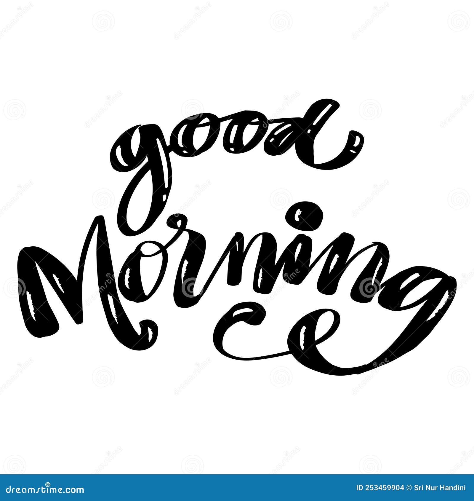 Good Morning Lettering Quote. Stock Illustration - Illustration of card ...