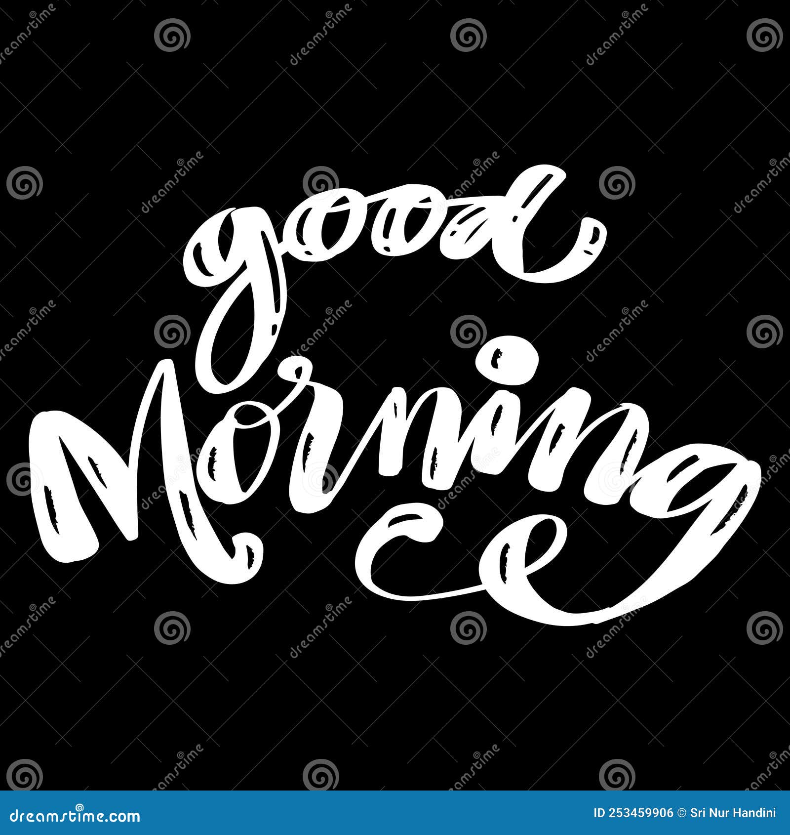 Good Morning Lettering Quote. Stock Illustration - Illustration of ...