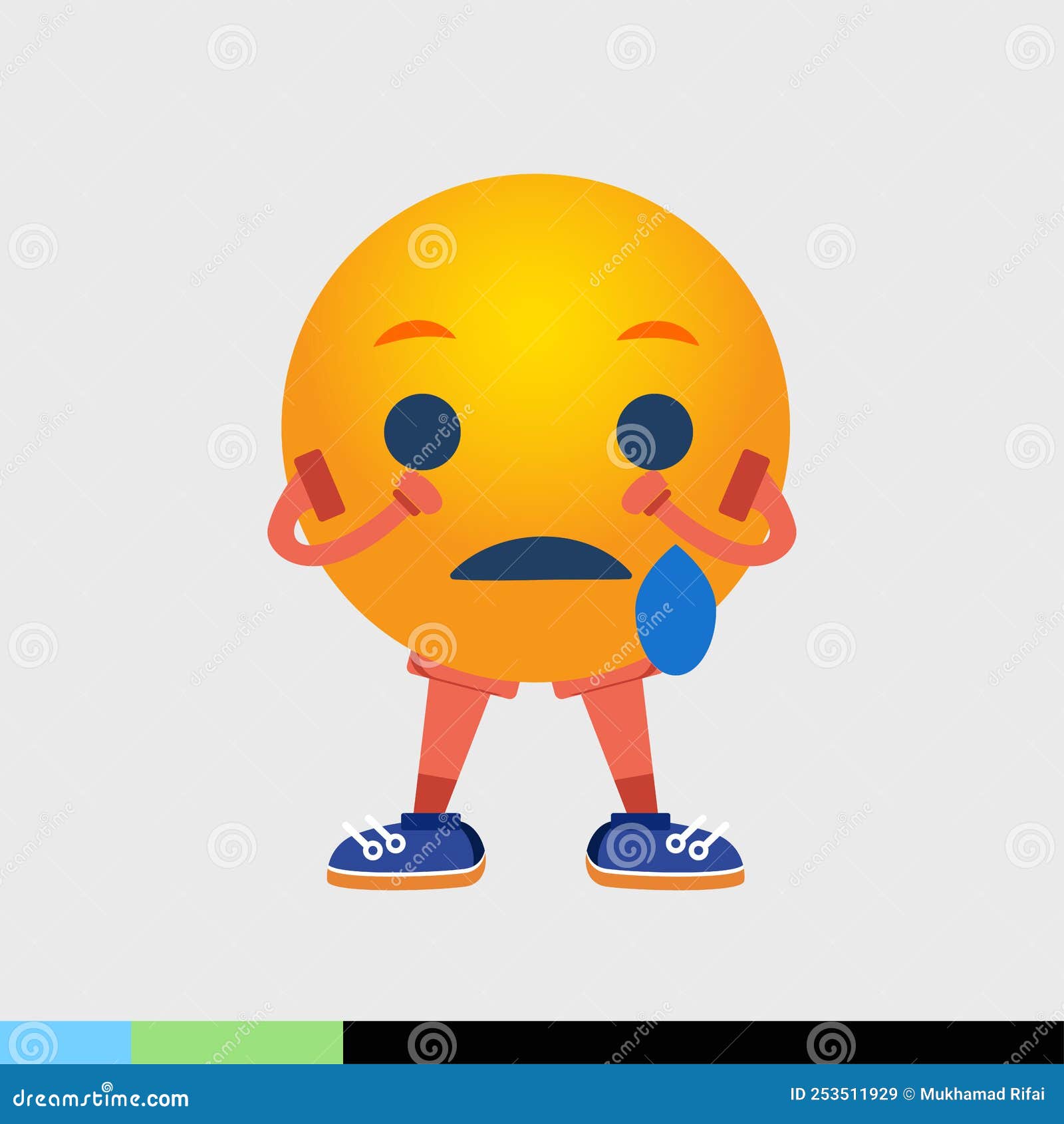 Cute Sad Characters on Social Media Stock Vector - Illustration of mood ...
