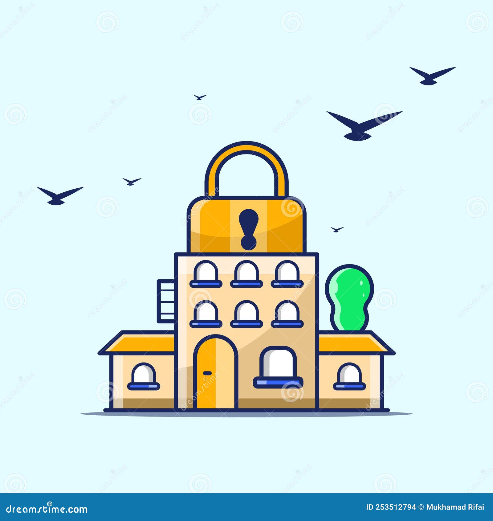 Key Building Vector Illustration Stock Vector - Illustration of office ...