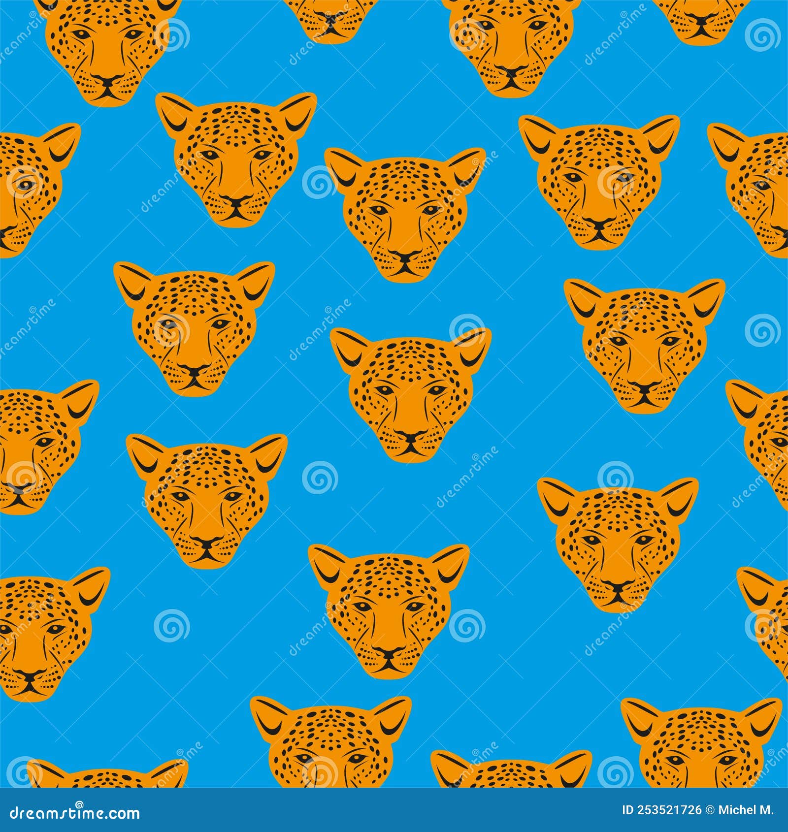 Beautiful Jaguar Background Pattern Seamless Stock Illustration ...
