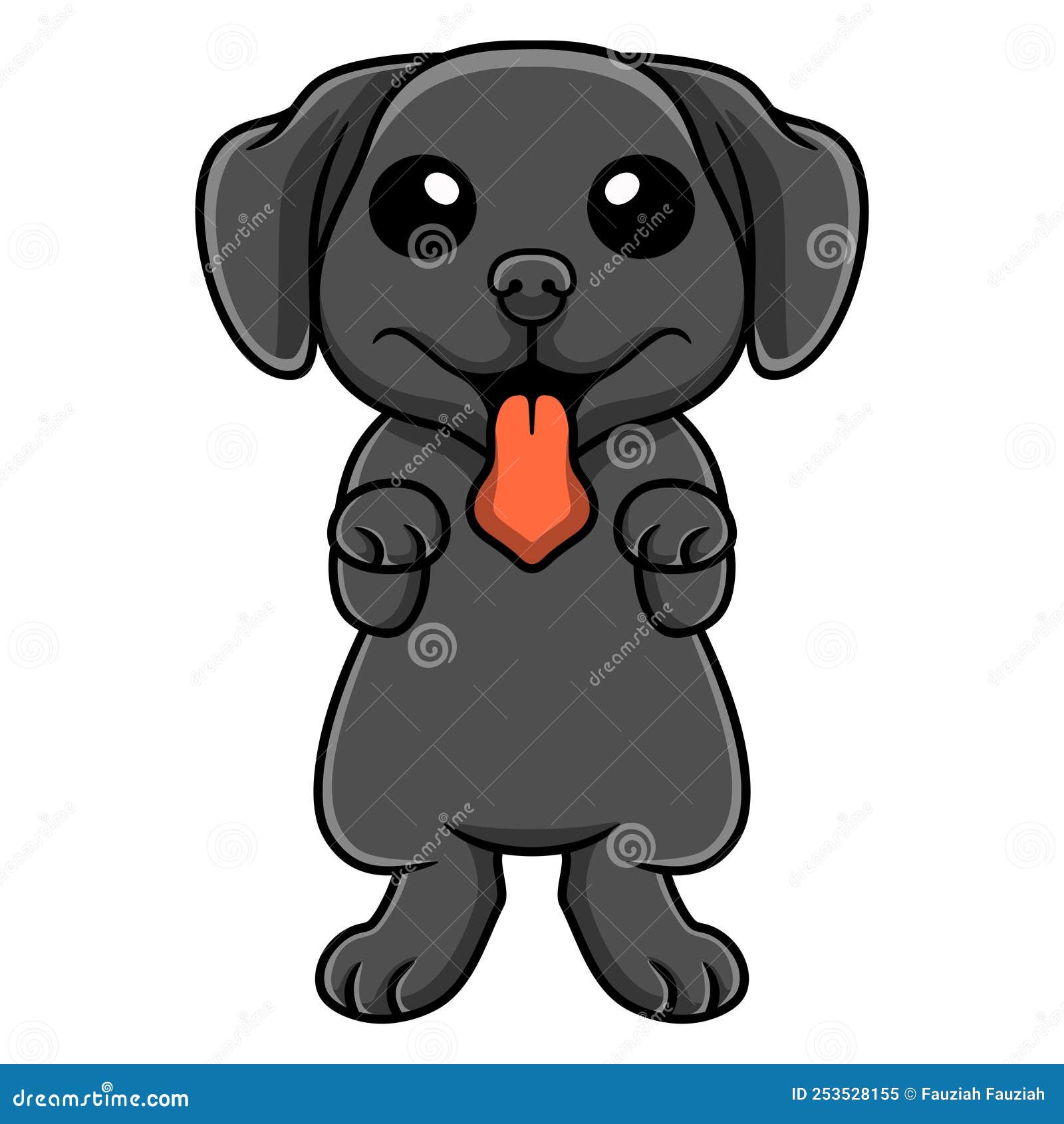 stock vector. Illustration of cute, pooch, doggy, domestic - 253528155