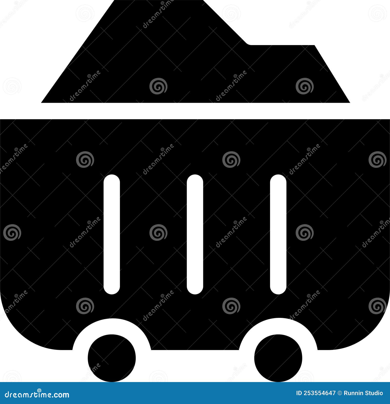Coal Icon with Glyph Style stock vector. Illustration of background ...