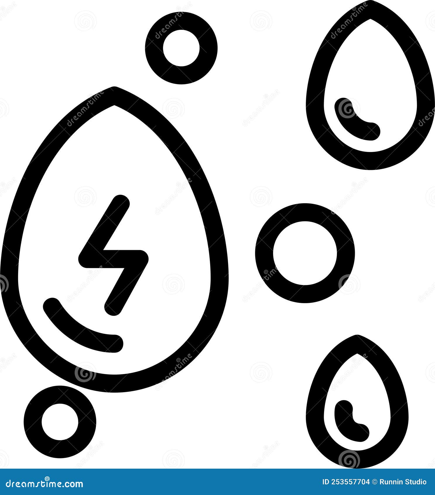 Water Energy Icon with Outline Style Stock Vector - Illustration of ...