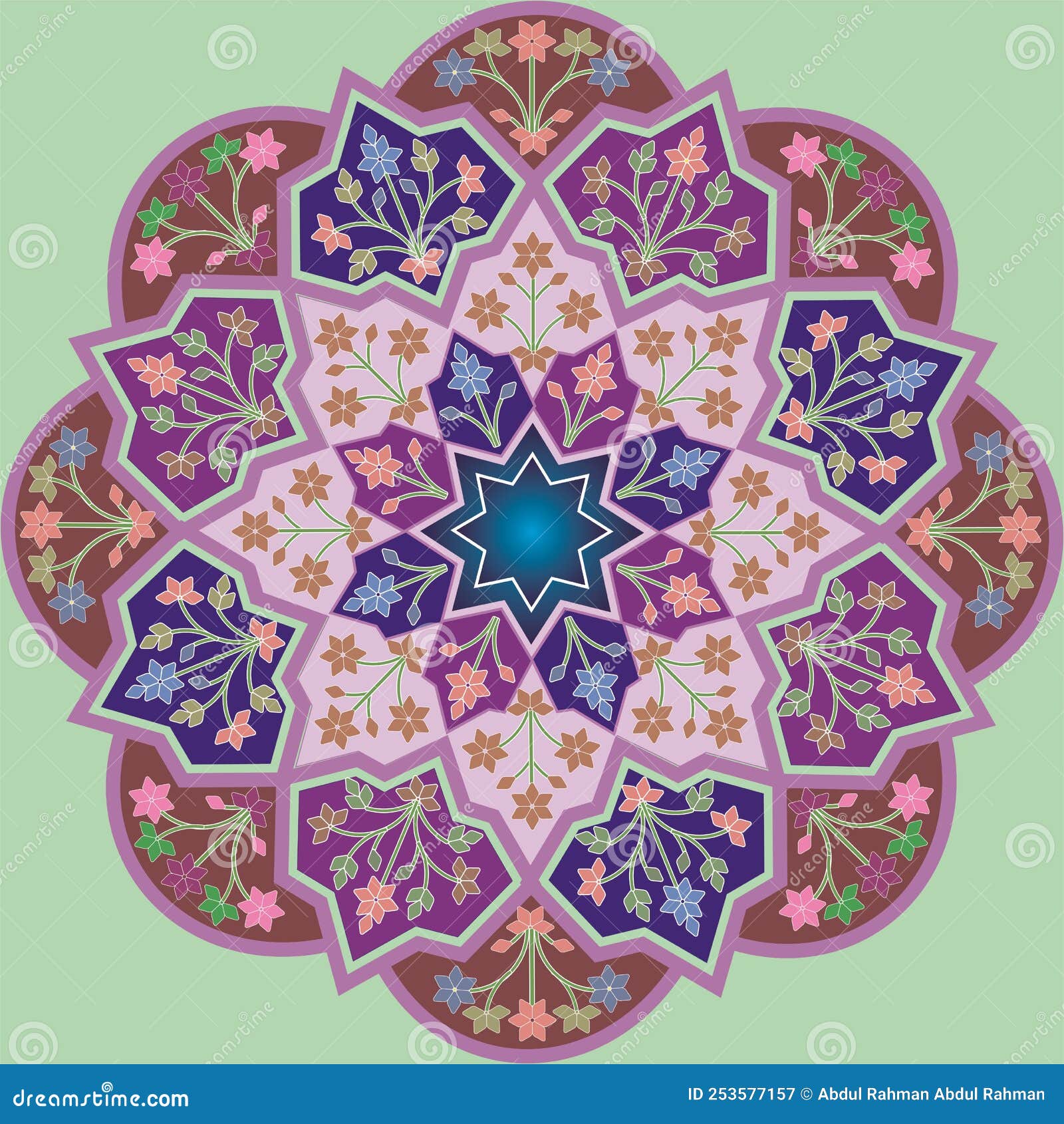 Colour Ful Rounded Design, Decorative Design Art, Stock Illustration ...