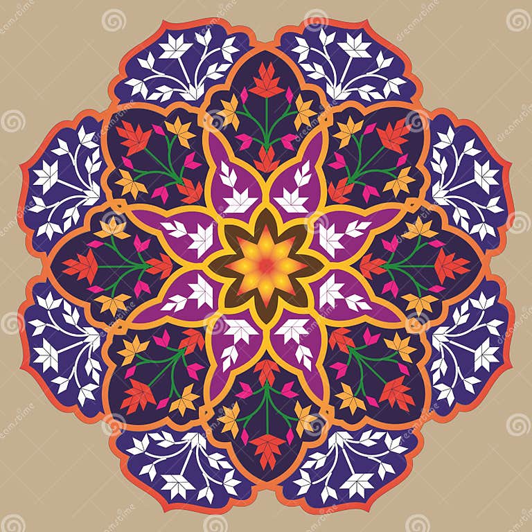 Rounded Decorative Design, Circle Design Art, Decorative Geometric ...