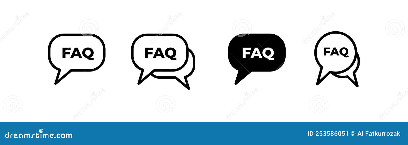 FAQ Vector Flat Icon Sign Vector Design. Stock Vector - Illustration of ...