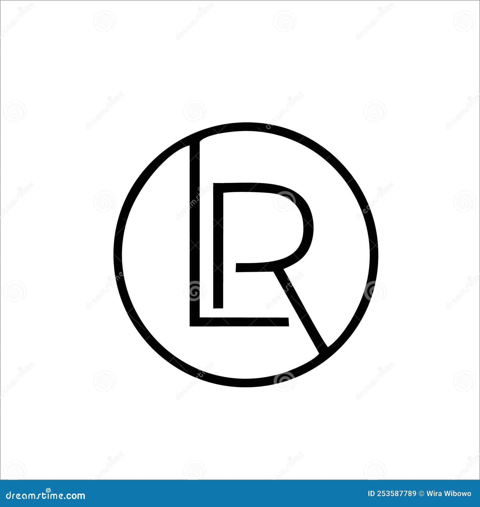 Print LR logo design stock vector. Illustration of identity - 253587789