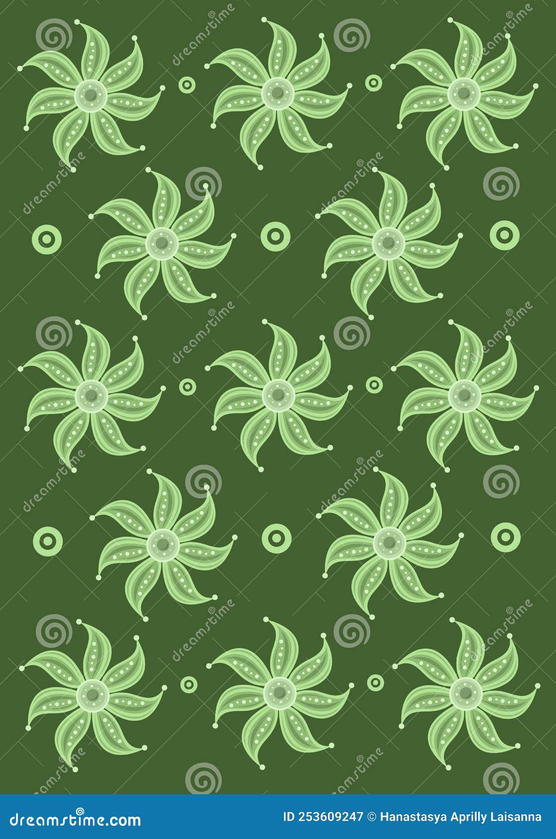 Green Sparkling Curly Flower Wallpaper Stock Vector - Illustration of ...