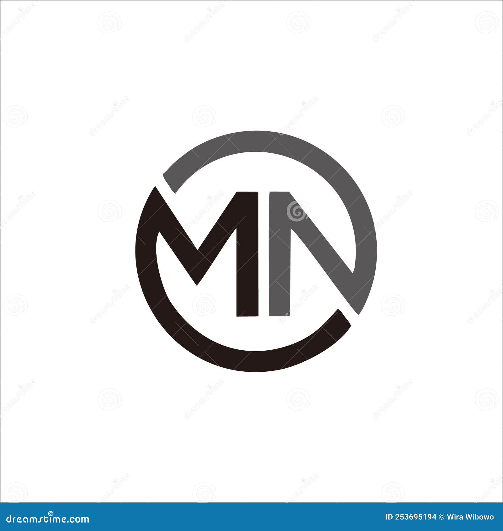 Print MN logo design stock vector. Illustration of luxury - 253695194