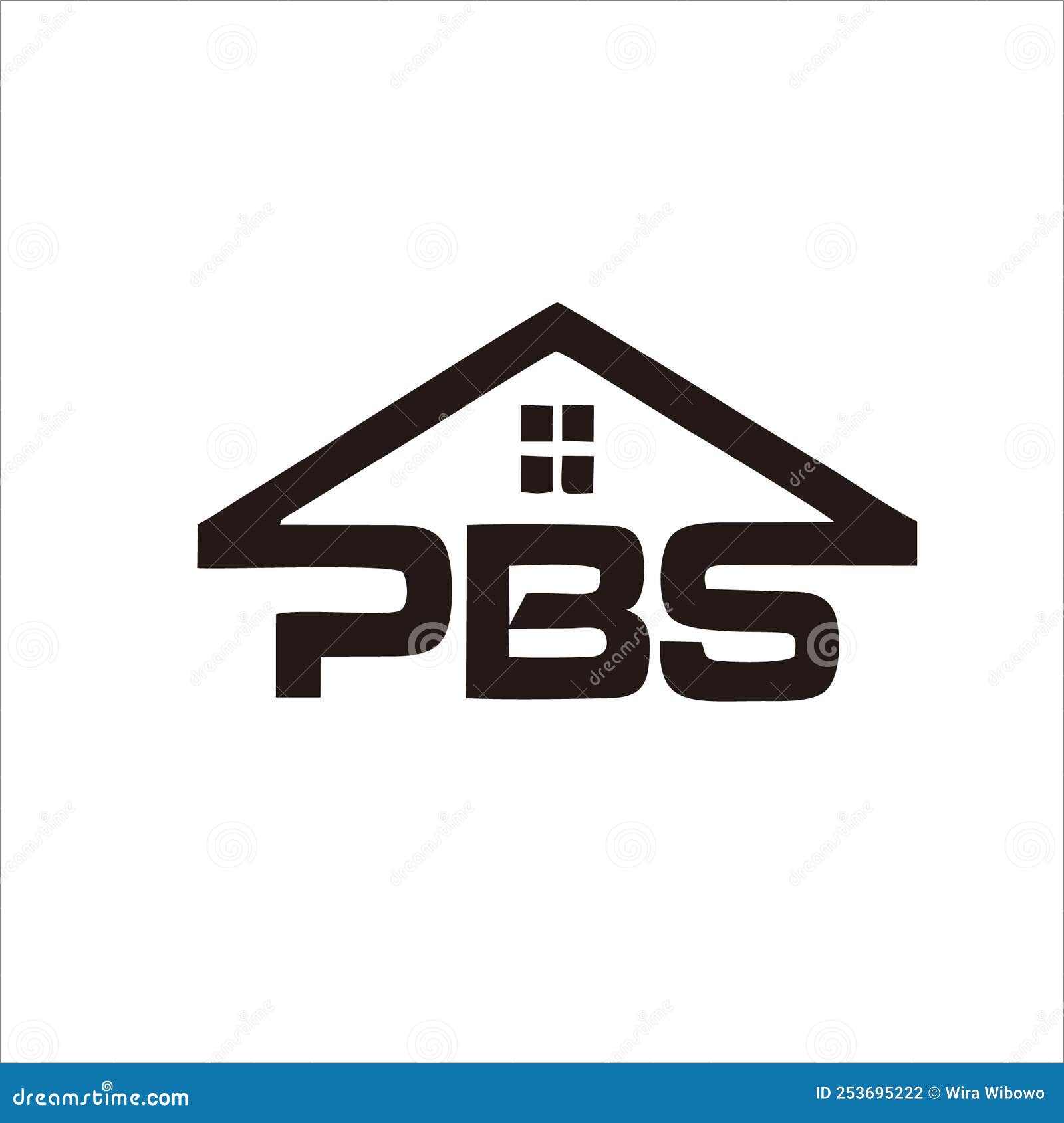 Print home PBS logo design stock vector. Illustration of sketch - 253695222