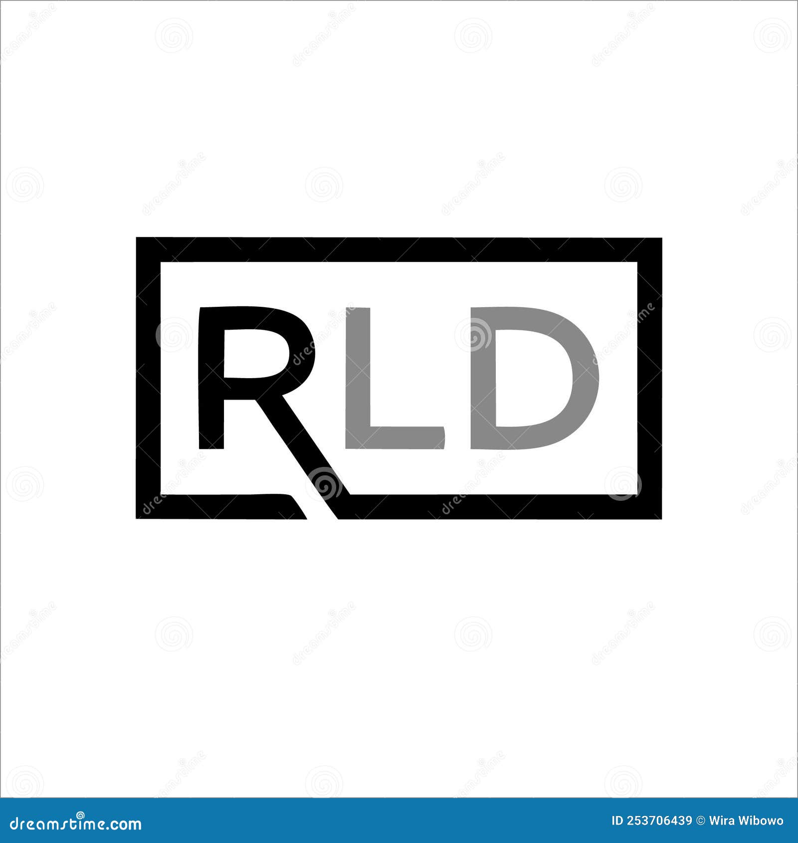 Print RLD Letter Logo Design Stock Vector - Illustration of typography ...