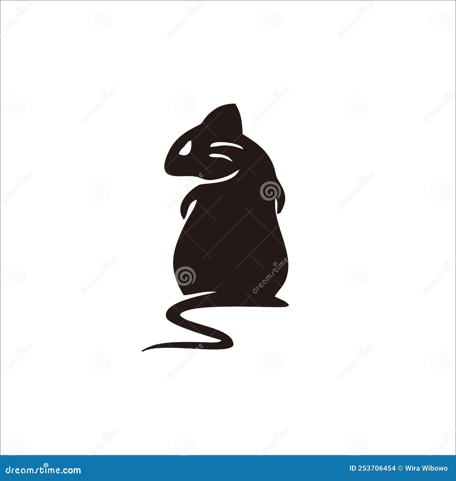 Print Mouse Shadow Logo Design Stock Vector - Illustration of vector ...