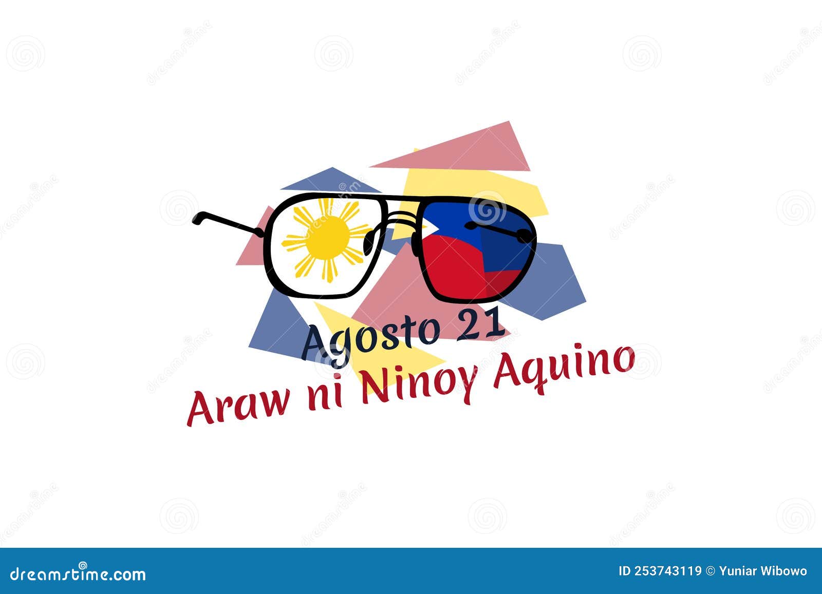 Translation: August 21, Ninoy Aquino Day. Happy Ninoy Aquino Day Vector ...