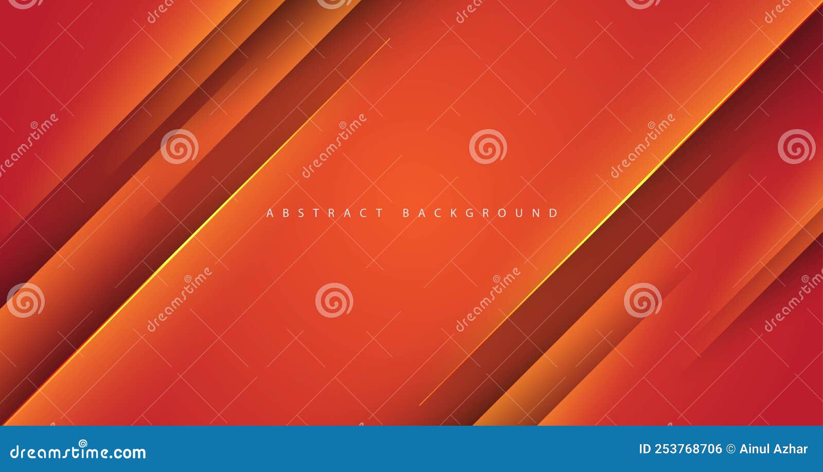 Modern Abstract Orange Gradient Background with Gold Line Composition ...