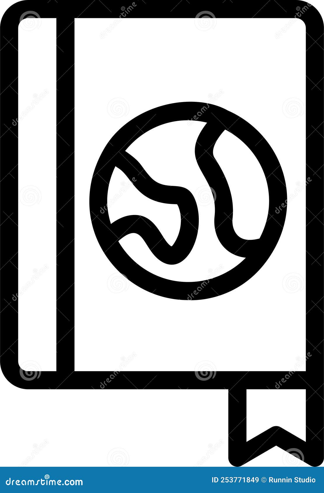 Eco Book Icon with Outline Style Stock Vector - Illustration of open ...