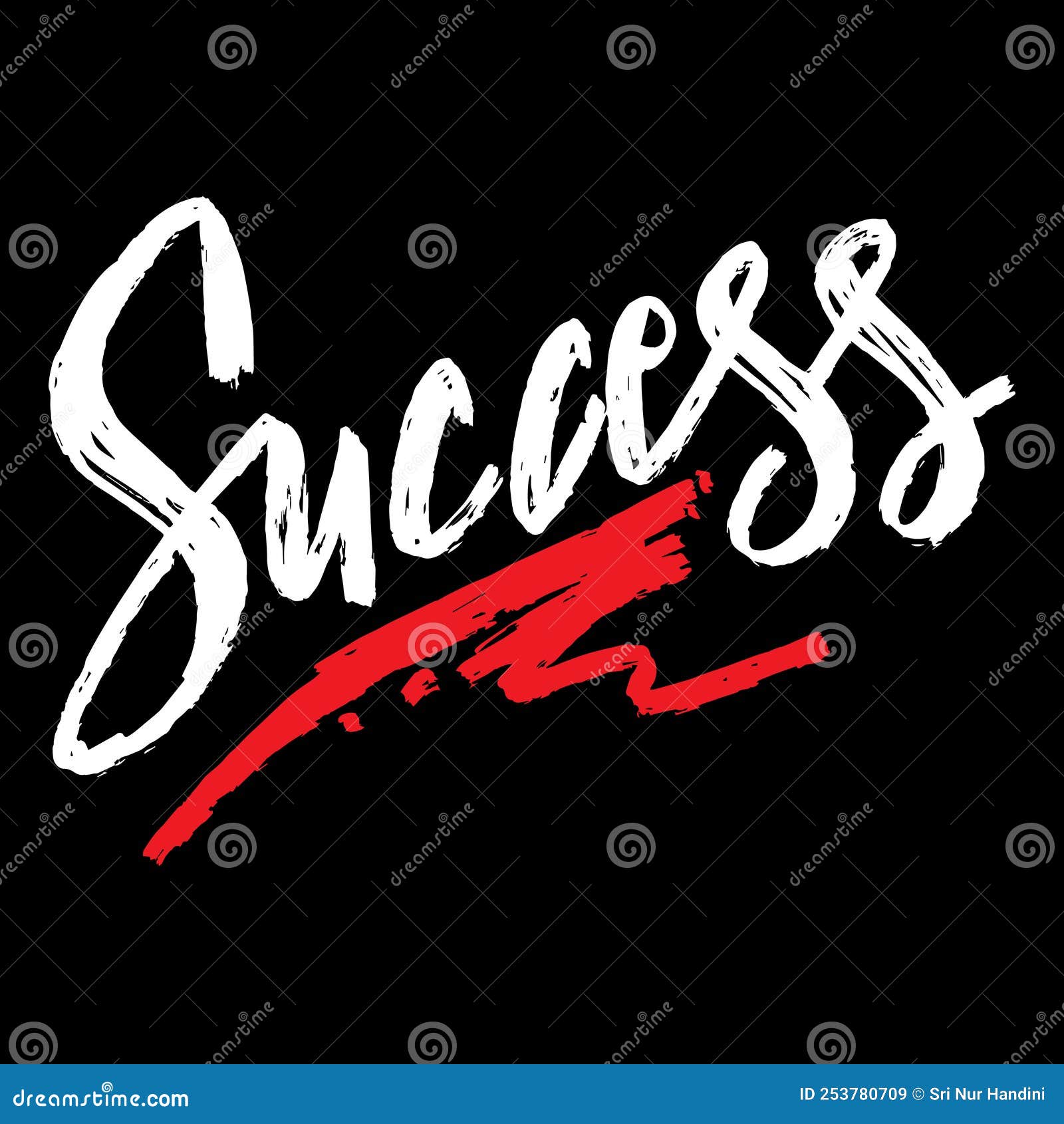 Success brush lettering. stock illustration. Illustration of font ...