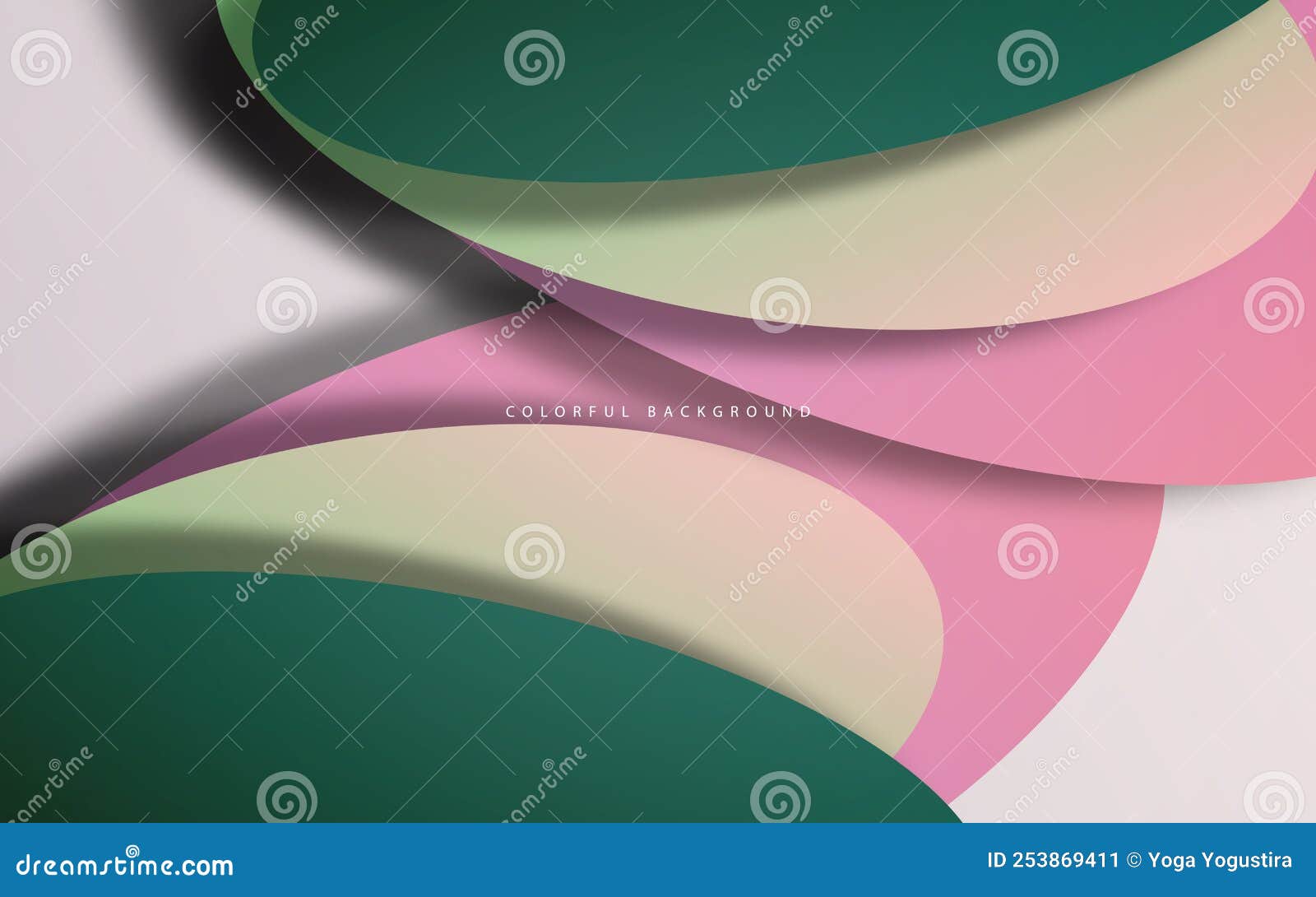 Abstract Geometric Overlap Layer Multicolor Background Vector Stock ...