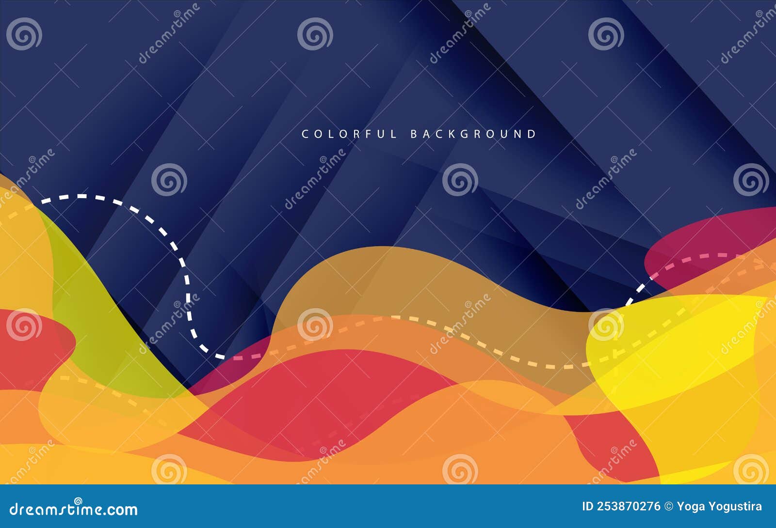 Abstract Geometric Wave Shape Flat Background Vector Stock Illustration ...