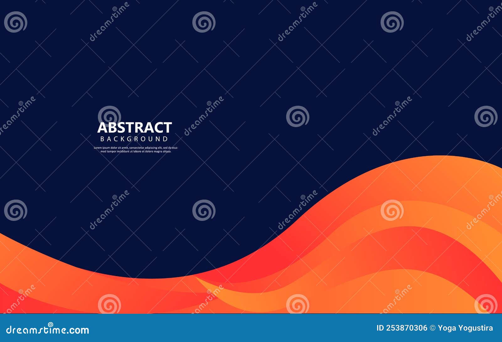 Abstract Geometric Wave Shape Navy and Blue Flat Background Vector ...