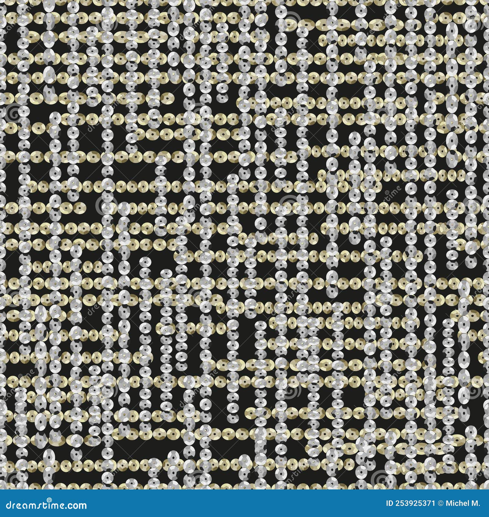 Gold and Silver Sequin Lines Background Pattern Seamless Stock Vector ...