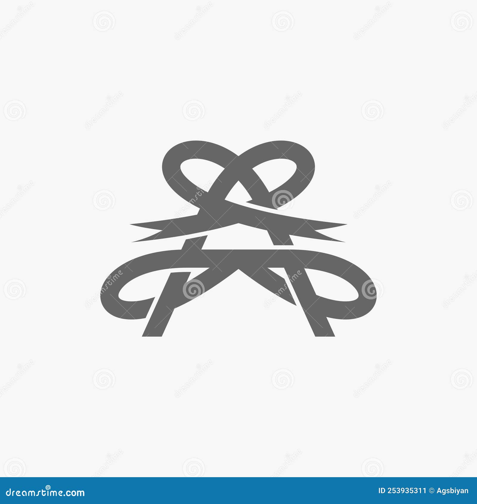 Simple and Unique Letter or Word a Font with Tie Ribbon or Tape and ...