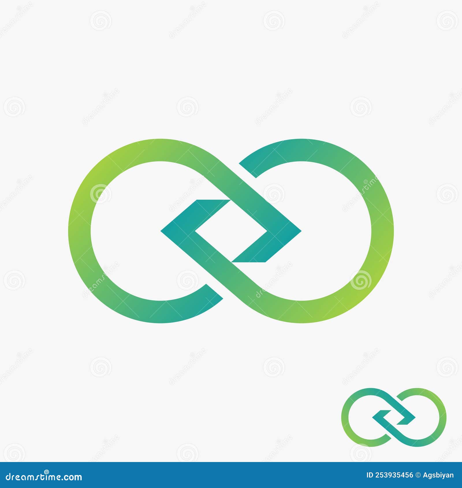 Simple and Unique Meta or Infinity Sign with Cut and Bracket on Side ...