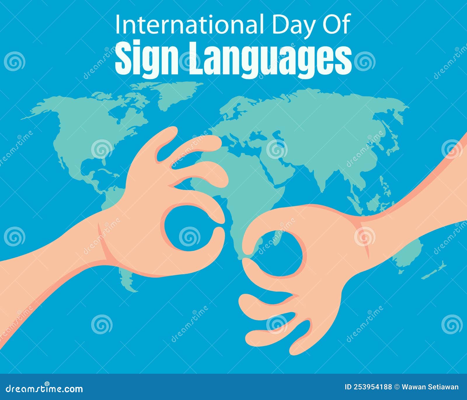 Illustration Vector Graphic of a Pair of Hands Demonstrating Sign ...