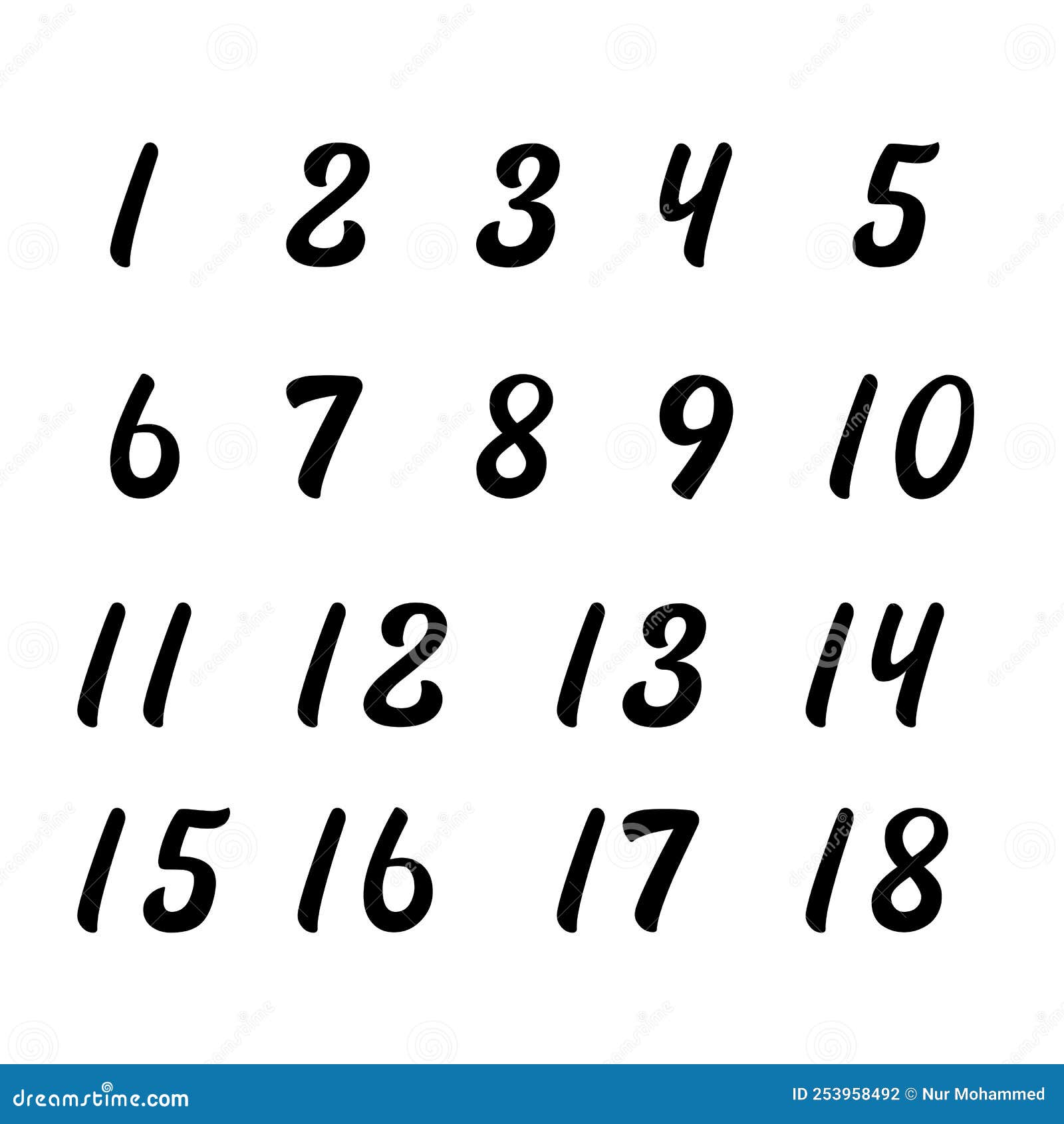 Silhouette Number Vector Illustrator File Stock Illustration ...