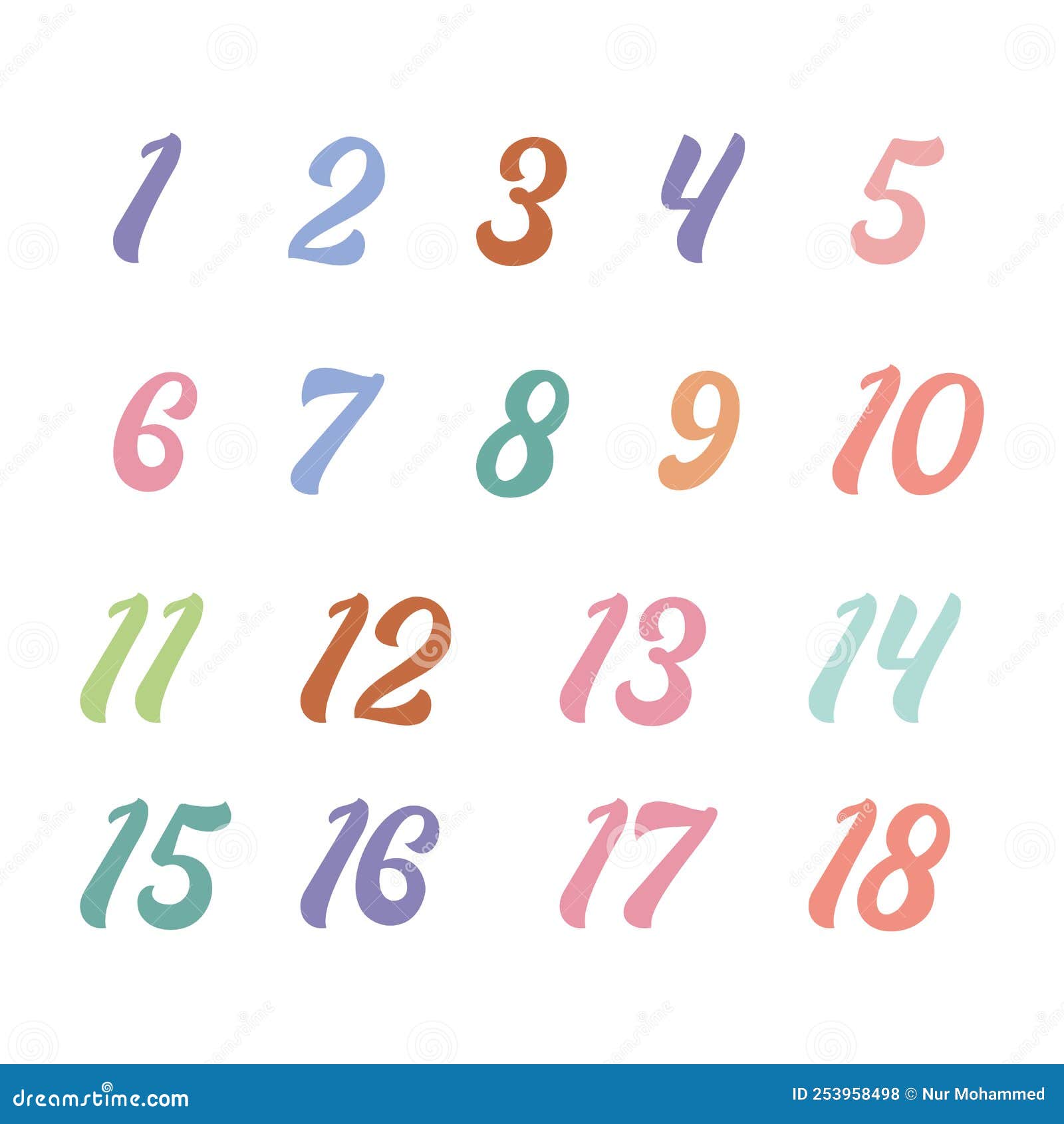 Number Gradient Vector Illustration File Stock Illustration ...
