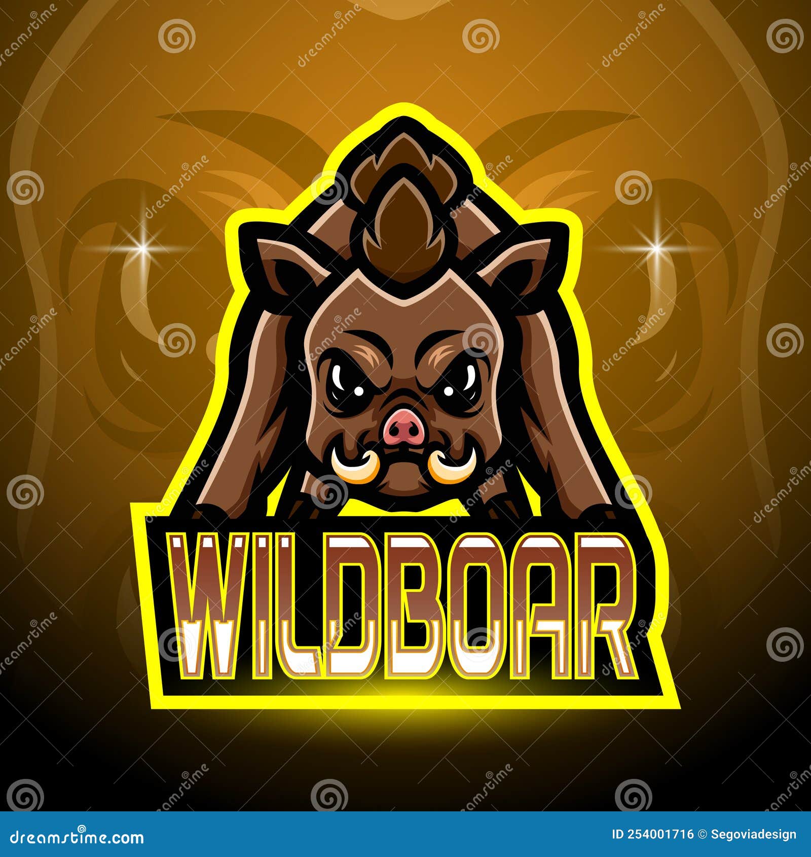 Boar Esport Gaming Mascot Logo Template Vector. Modern Head Boar Logo ...